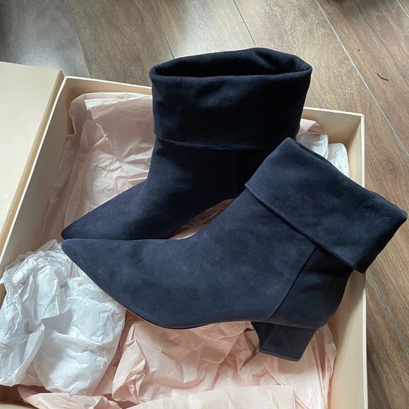 Alexandre Birman | Shoes | Alexandre Birman Suede Booties In Nightshade ...